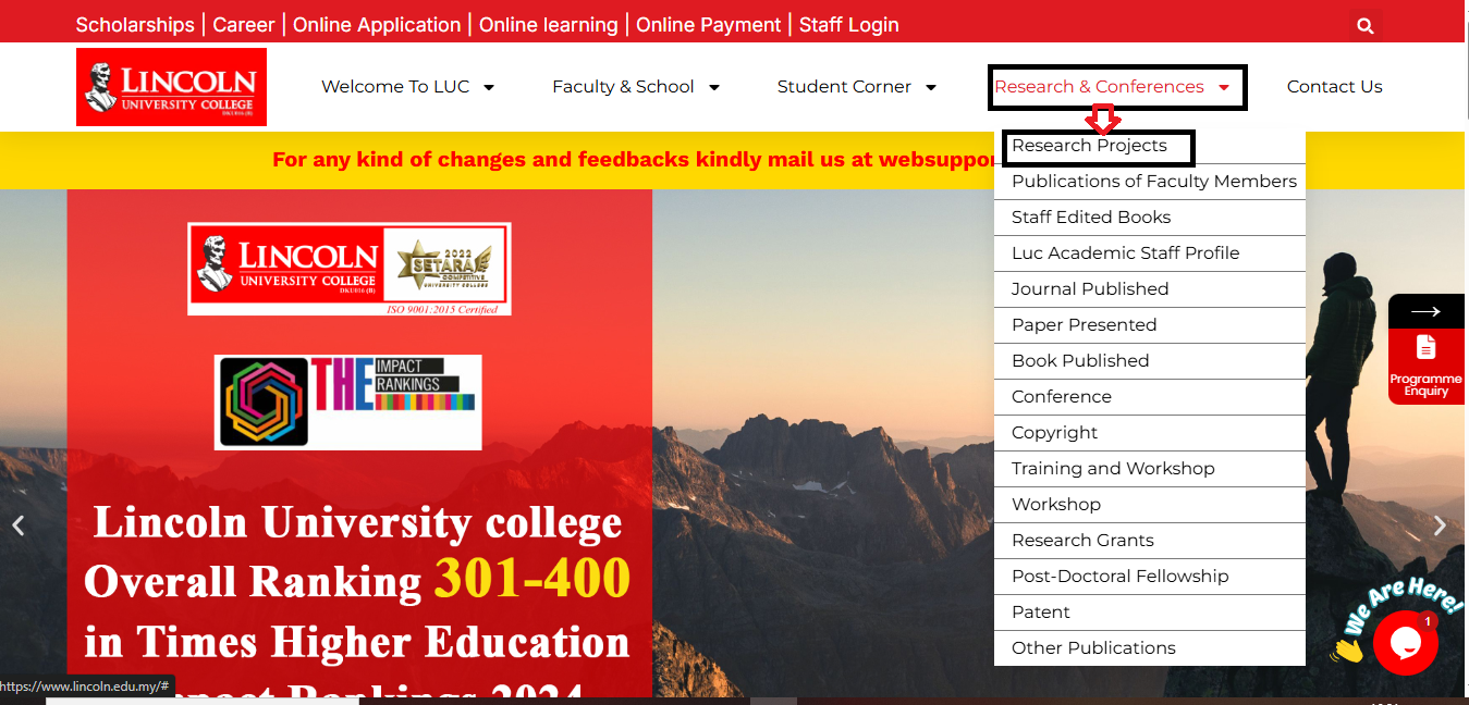 Lincoln University College Website Support FAQs